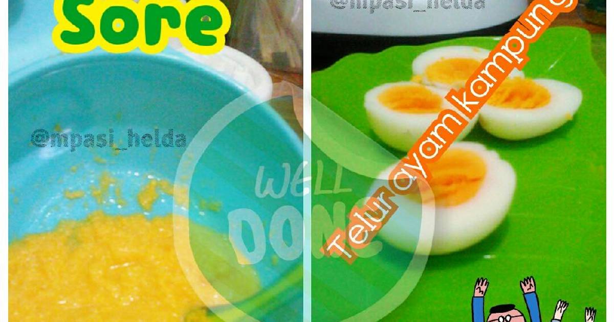 Resep Mpasi Day5 Sore Kuning Telur Ayam Kampung Oleh Prastica Diah