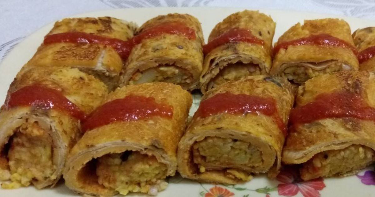 Stuffed Roti Chila Rolls (Leftover Roti Rolls) Recipe by Vimmi Bhatia ...