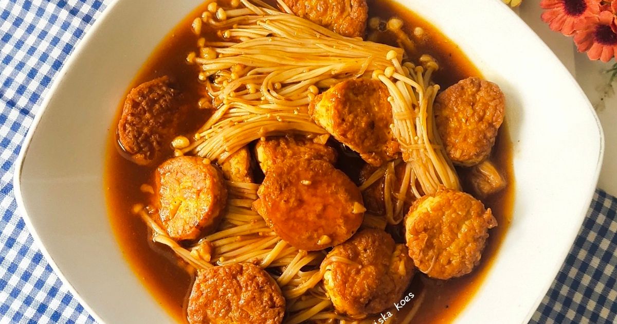 Resep Jamur Enoki Tofu Saus Tiram oleh Priska Koes - Cookpad