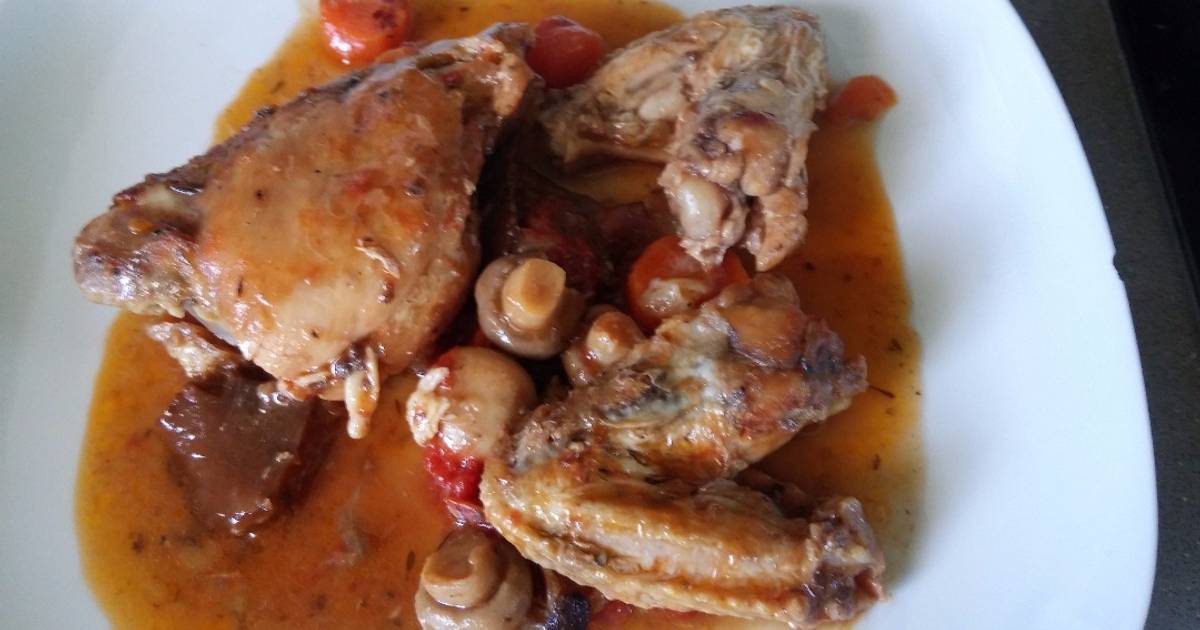 Pollo rustido con champiñones y níscalos Receta de vilorano - La cocina ...