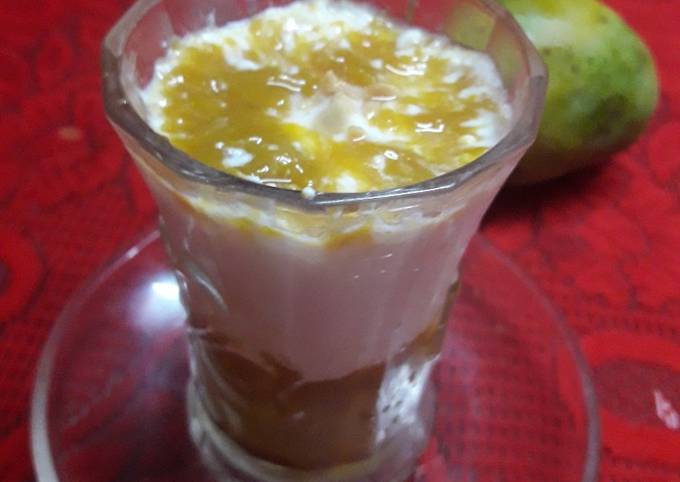 Mango layer curd lassi Recipe by Barnali Debdas - Cookpad