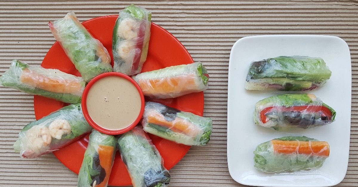 Resep Salad Wrap Ala Vietnam Spring Roll (Isi Bihun + Sayur + Protein ...