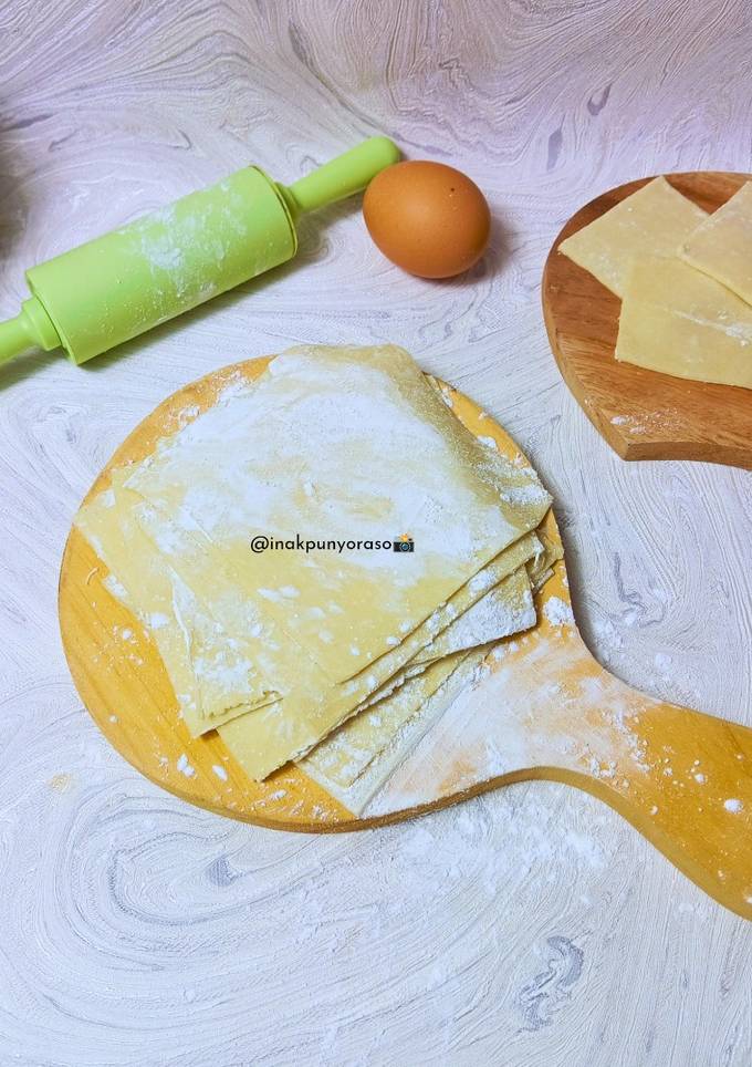 Resep Kulit Pangsit Home Made Lentur anti Sobek oleh Oktaviani (Bund ...