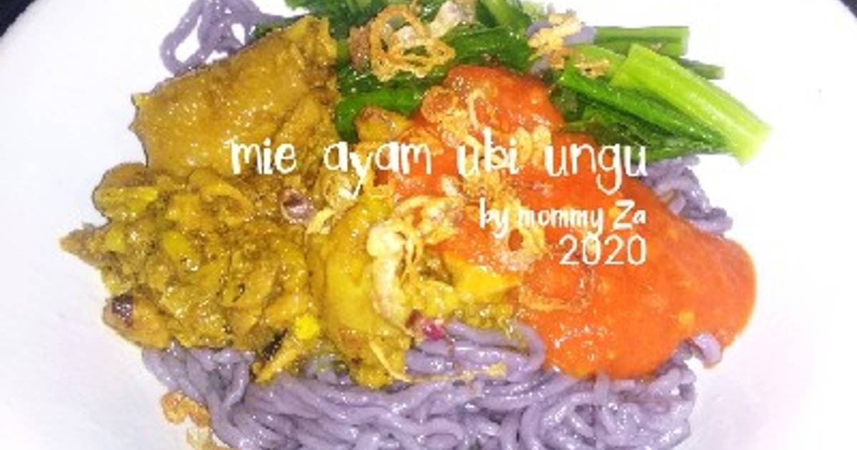 9 resep mie ayam ubi ungu enak dan mudah - Cookpad