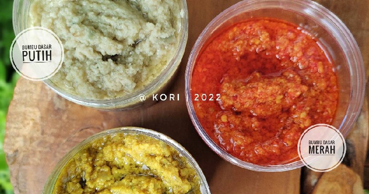 Resep Bumbu Dasar Merah, Putih, Kuning oleh Mrs Kori - Cookpad