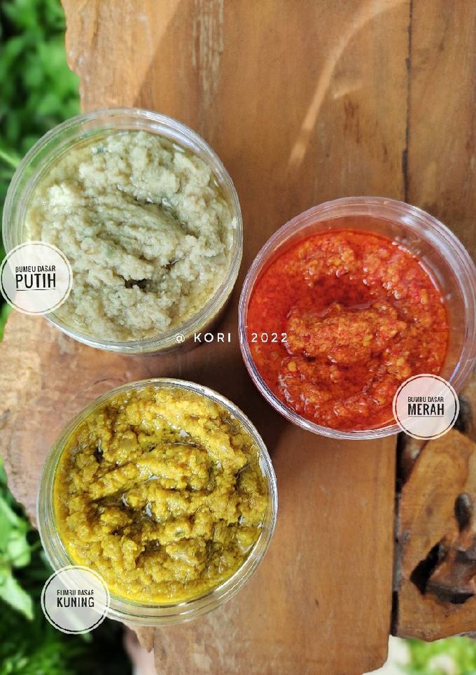 Resep Bumbu Dasar Merah, Putih, Kuning oleh Mrs Kori - Cookpad