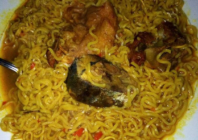 Indomie with meat and fish Recipe by Nafisah Hadi Amin - Cookpad