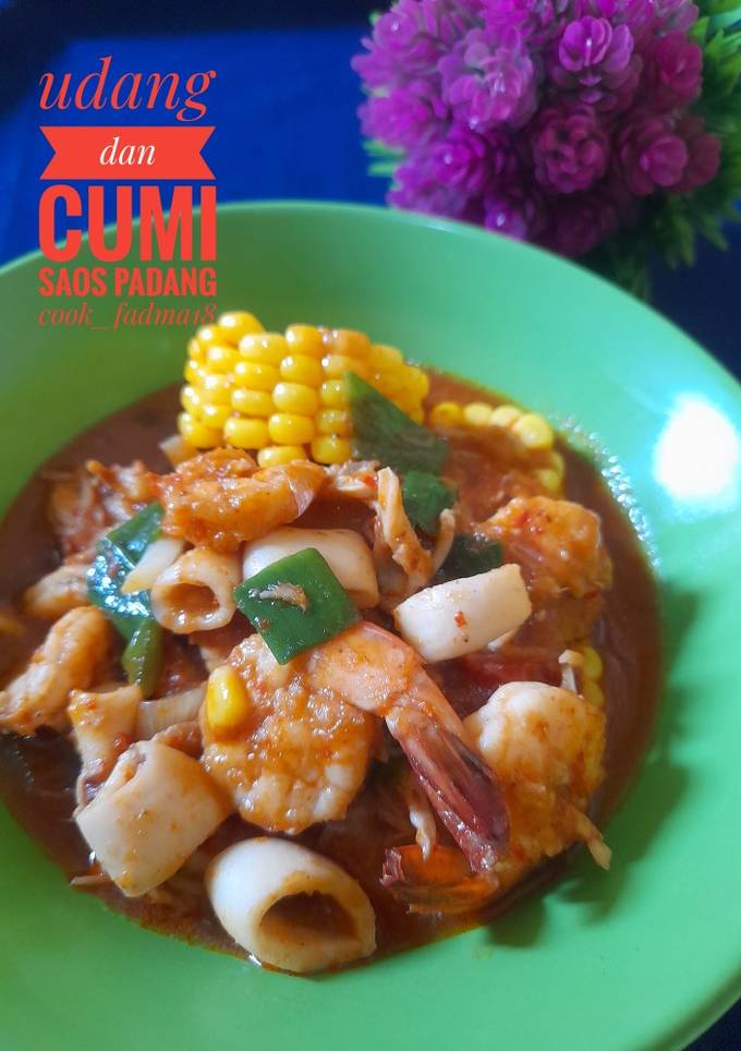 Resep Udang dan cumi saos padang oleh Fadma - Cookpad
