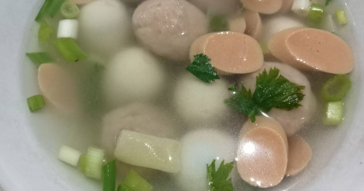 Resep Sayur Bakso Kuah Daun Bawang oleh Ery Wardoyo - Cookpad