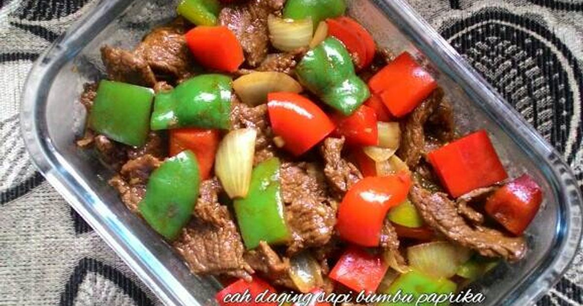Resep Cah Daging Sapi Bumbu Paprika oleh Siti Kulsum - Cookpad