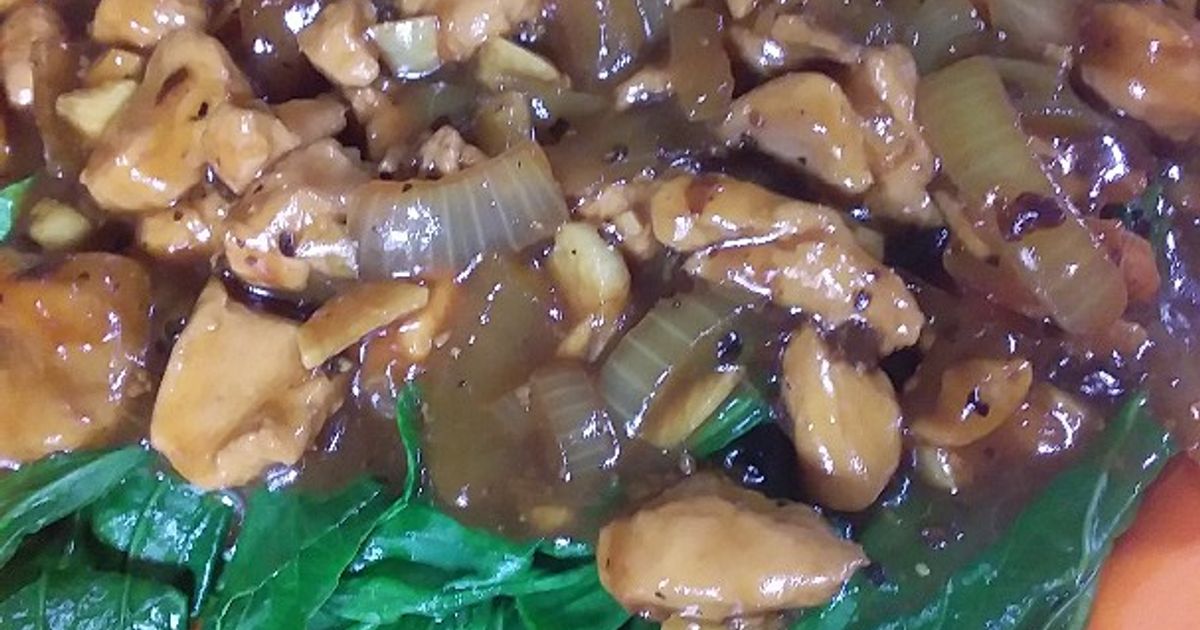 Resep Pakcoy Siram Ayam Lada Hitam oleh Dapur Genduk - Cookpad
