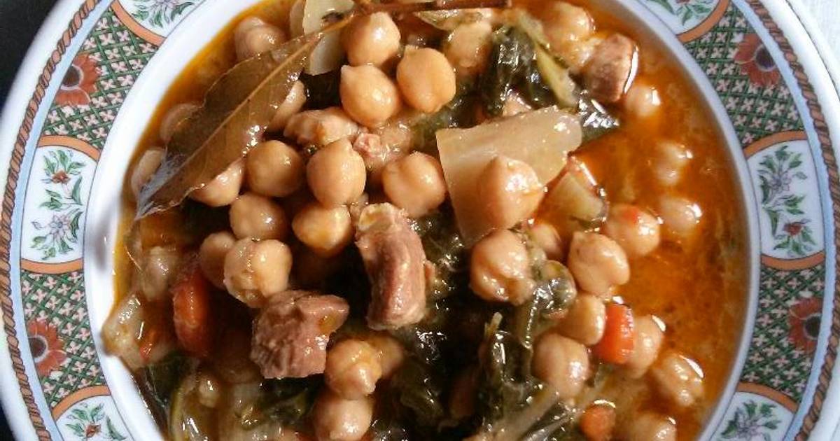 Potaje de garbanzos con acelgas Receta de josecorolasrejas- Cookpad