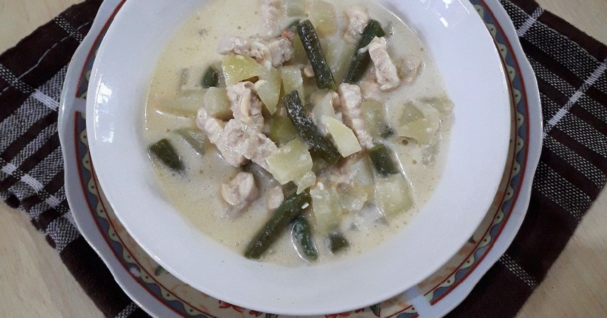 Resep Lodeh Labu Siam,Kacang Panjang Dan Tempe oleh Tri Haqqini - Cookpad