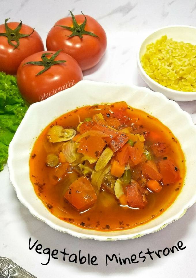Resep (3.18) Vegetable Minestrone Soup / Sup Sayur Khas Italia (Vegan ...