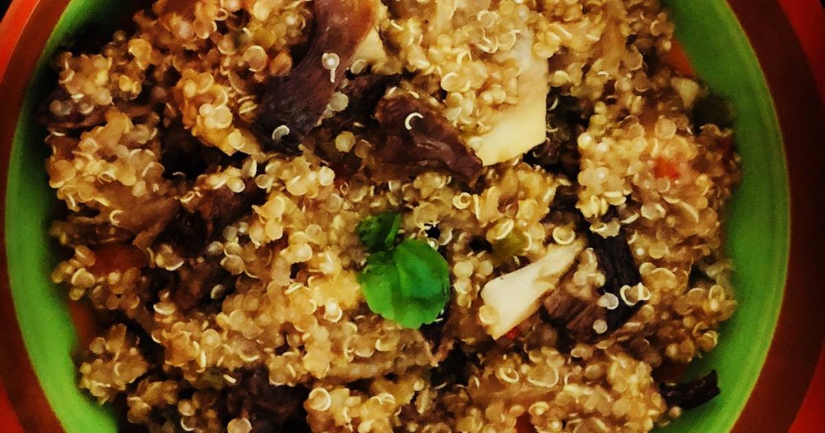 Quinoto de setas 🍄 Receta de Liz- Cookpad