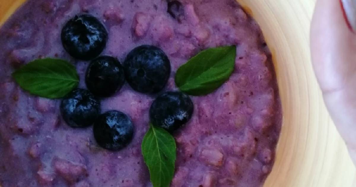 Avena con blueberries 💜🥣 Receta de Bibi García - Cookpad