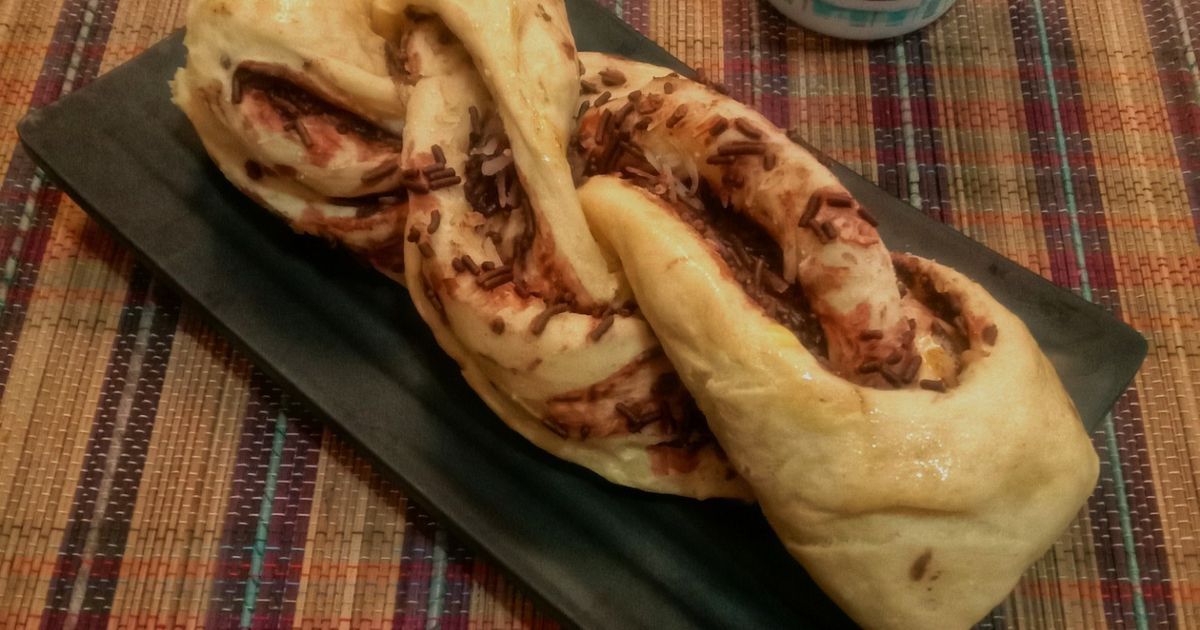 Resep Roti Kepang Coklat Keju Tanpa Ulen oleh Eliya - Cookpad