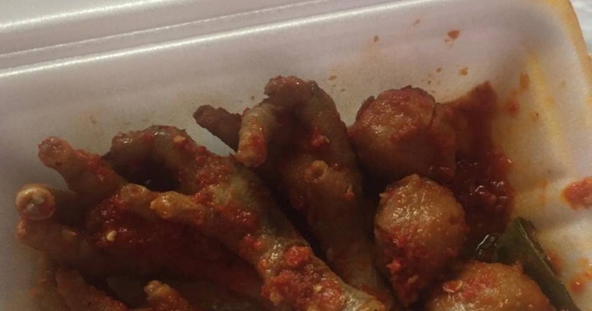 Resep Ceker Bakso mercon oleh maymay - Cookpad