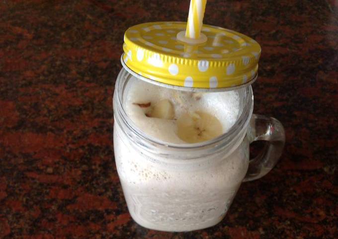 Ragi Banana Almond Milkshake Recipe by Asifa Kouser - Cookpad