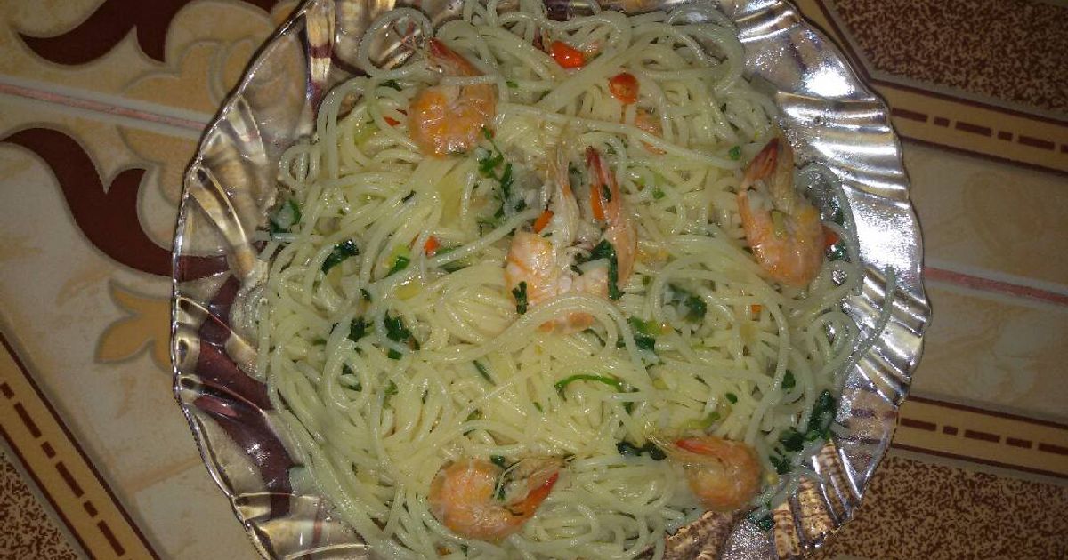 Resep Spagethi Tumis Udang oleh Raihannah Zayn - Cookpad
