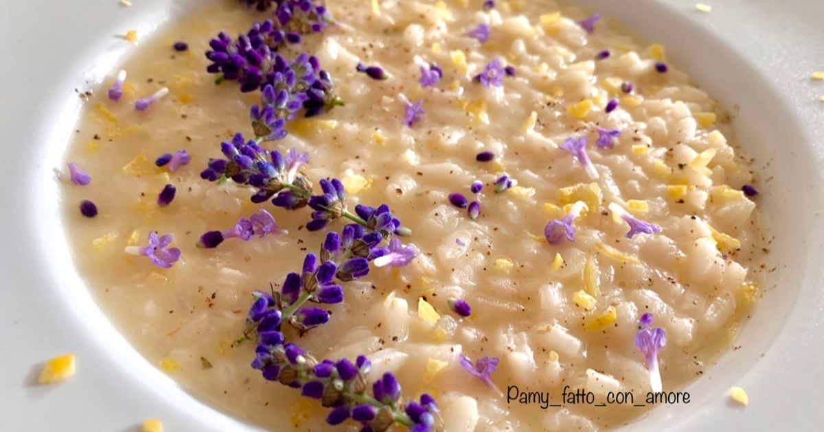 Lavender Prosecco And Lemon Zest Risotto Recipe By Pamy Fatto Con