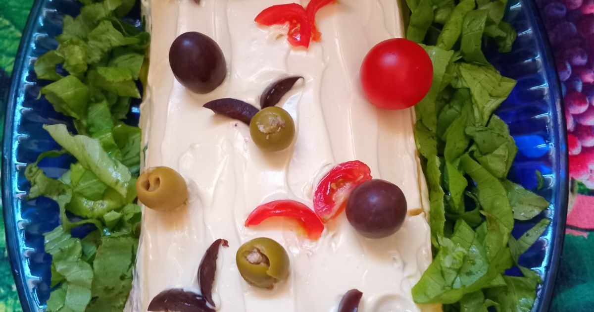 Pionono De Atún,Lechuga,Cherry,Aceitunas Y Huevo.🤗💖💕🙂😊💖🤗💕🙂😉😊🤗 Receta de ...