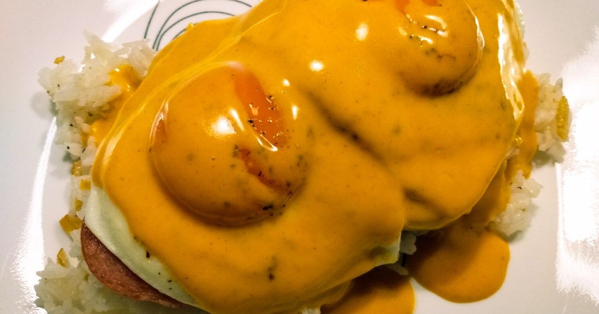 Spam, Garlic Rice, And Spicy Cheddar Loco Moco Recipe By Robert Gonzal