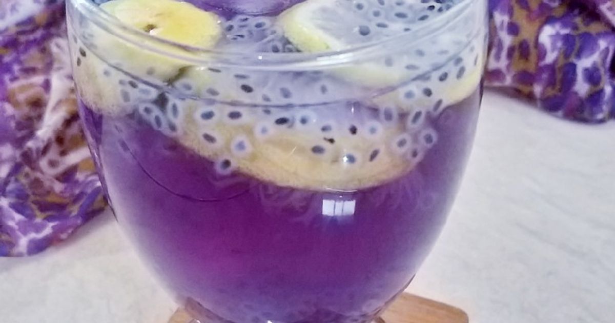 Resep Es Selasih Bunga Telang Jeniper oleh Roro Woelan - Cookpad