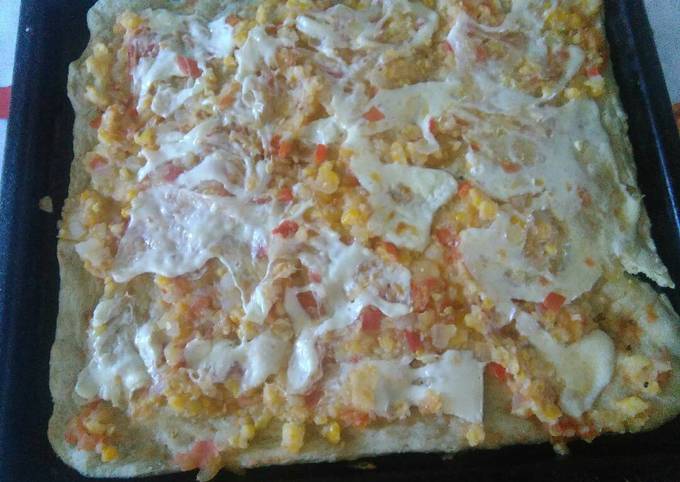 Pizza de choclo y fibras Receta de Marita Guidara- Cookpad