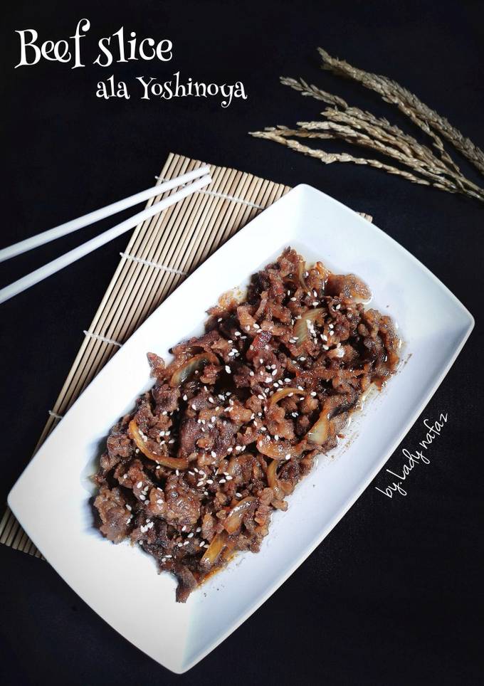 Resep Beef slice ala Yoshinoya oleh Lady Nafaz - Cookpad