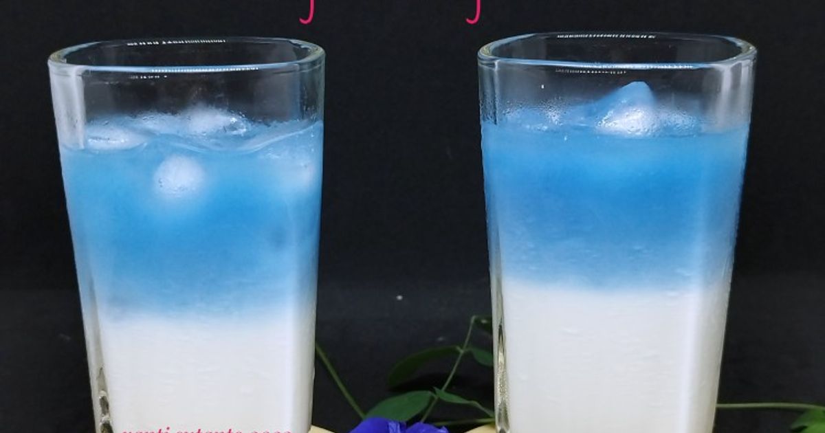 Resep milk tea bunga telang rumahan enak dan mudah - Cookpad