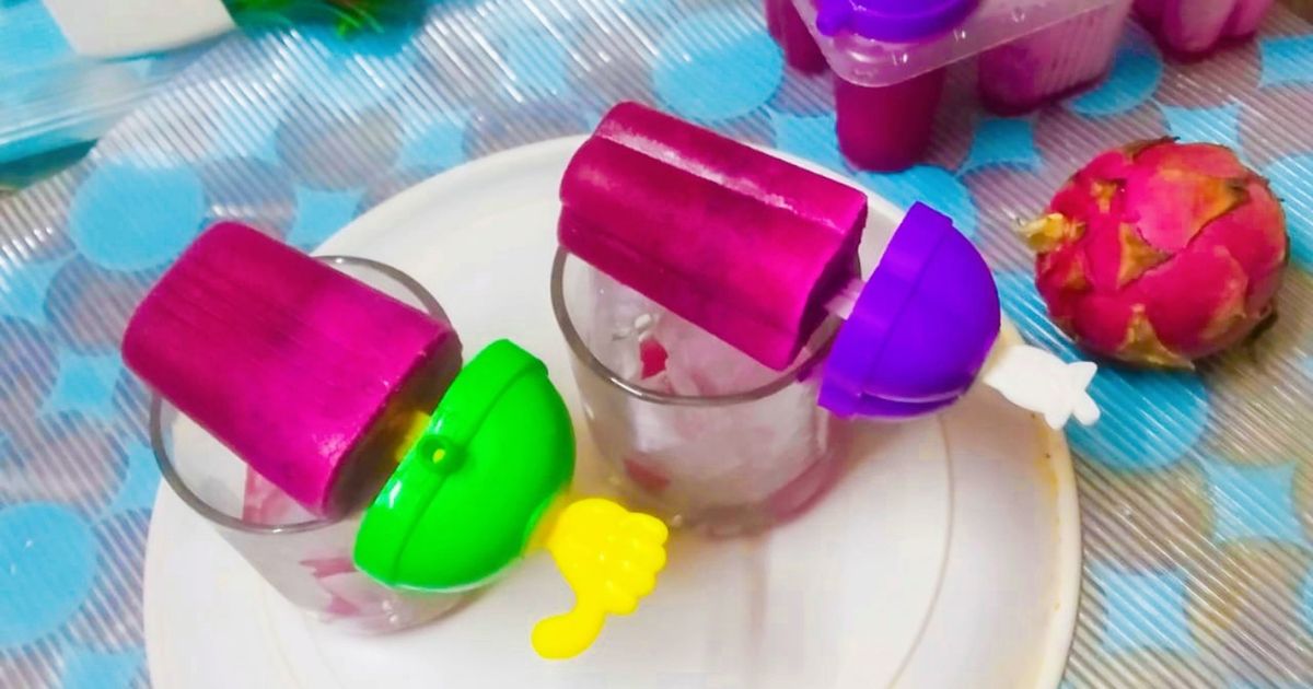 Detoxify Dragon Fruit Pop Sticks Recipe by Shivani gori - Cookpad