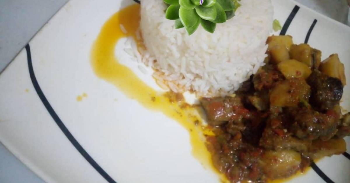 White rice and potato stew Recipe by Maman Ahmad - Cookpad
