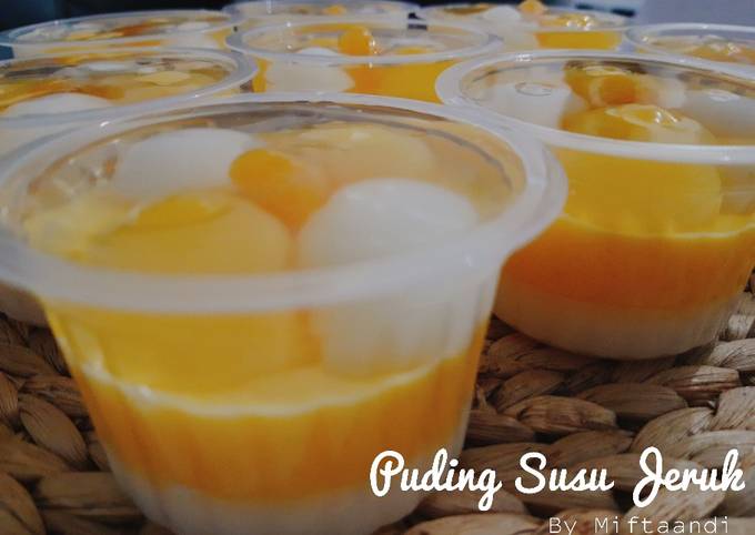 Resep Puding Susu Jeruk Leci oleh miftaandy - Cookpad