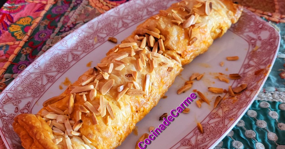 Crispy Puff Pastry Roll Filled With Cheese, Sobrasada, And Honey Recipe ...