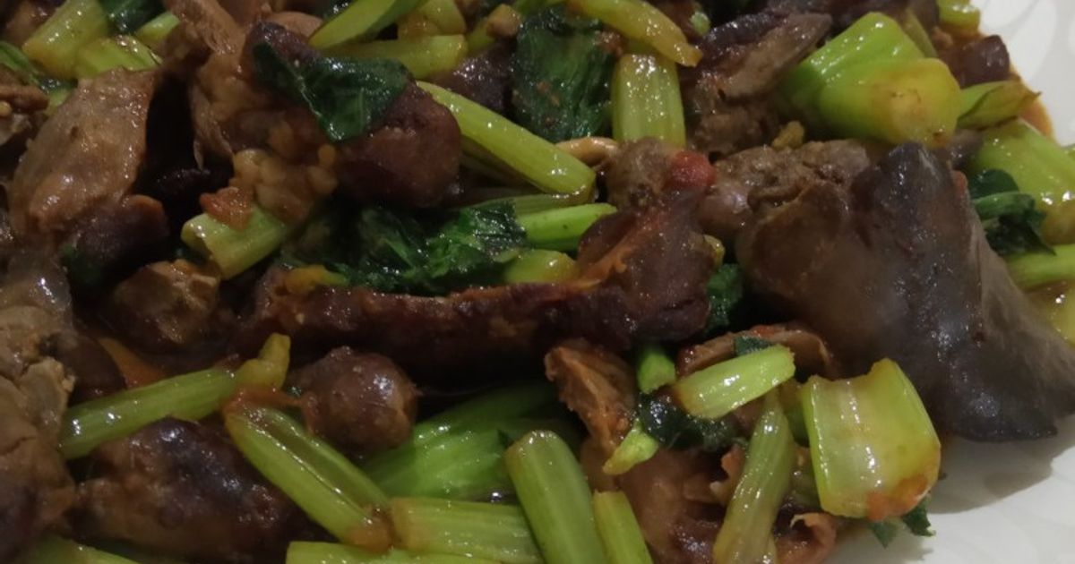 Resep rempelo ati ayam sawi hijau rumahan enak dan mudah - Cookpad