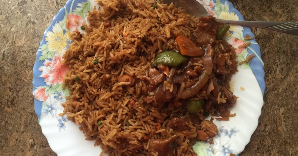 Chicken rice and wet fried beef Recipe by Maureen Abong - Cookpad