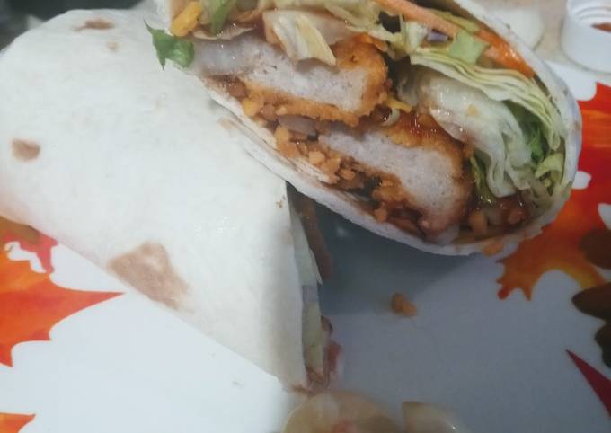 BBQ Breaded Chicken Wraps Recipe by PittbullMom2014 - Cookpad