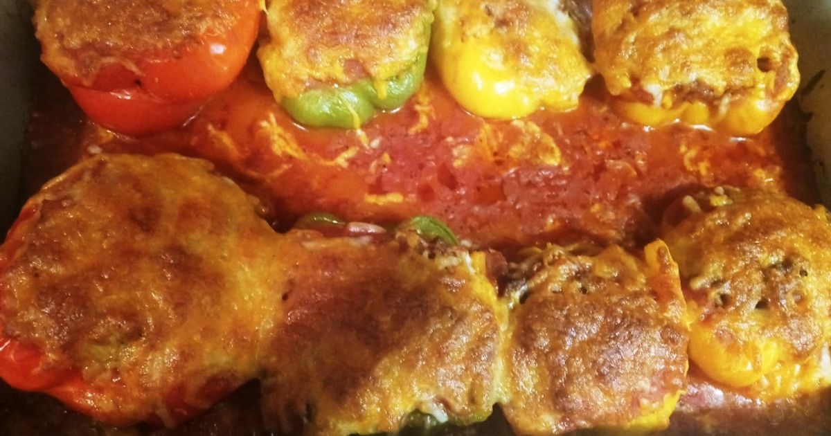 Spanish Stuffed Peppers Recipe By Pittbull Mom2014