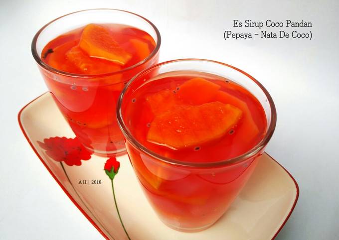 Resep Es Sirup Coco Pandan (Pepaya - Nata De Coco) oleh Arista Hilman ...
