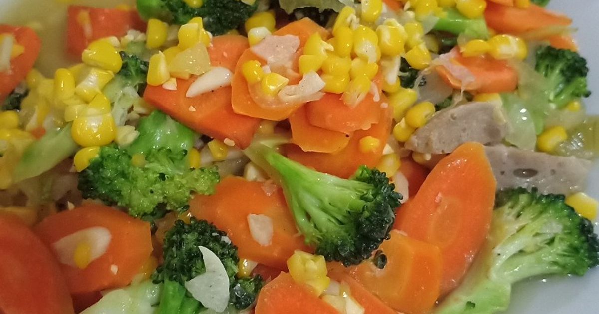 Resep capcay brokoli wortel jagung rumahan enak dan mudah - Cookpad