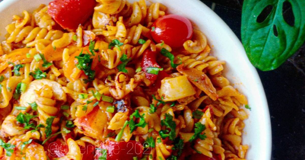 Resipi Spiral Pasta Goreng Seafood oleh Q'leenalee's Kitchen - Cookpad