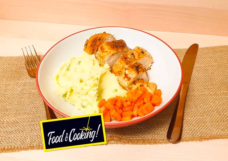 Pollo con Puré de Patatas y Zanahorias Glaseadas Receta de FOOD&COOKING ...