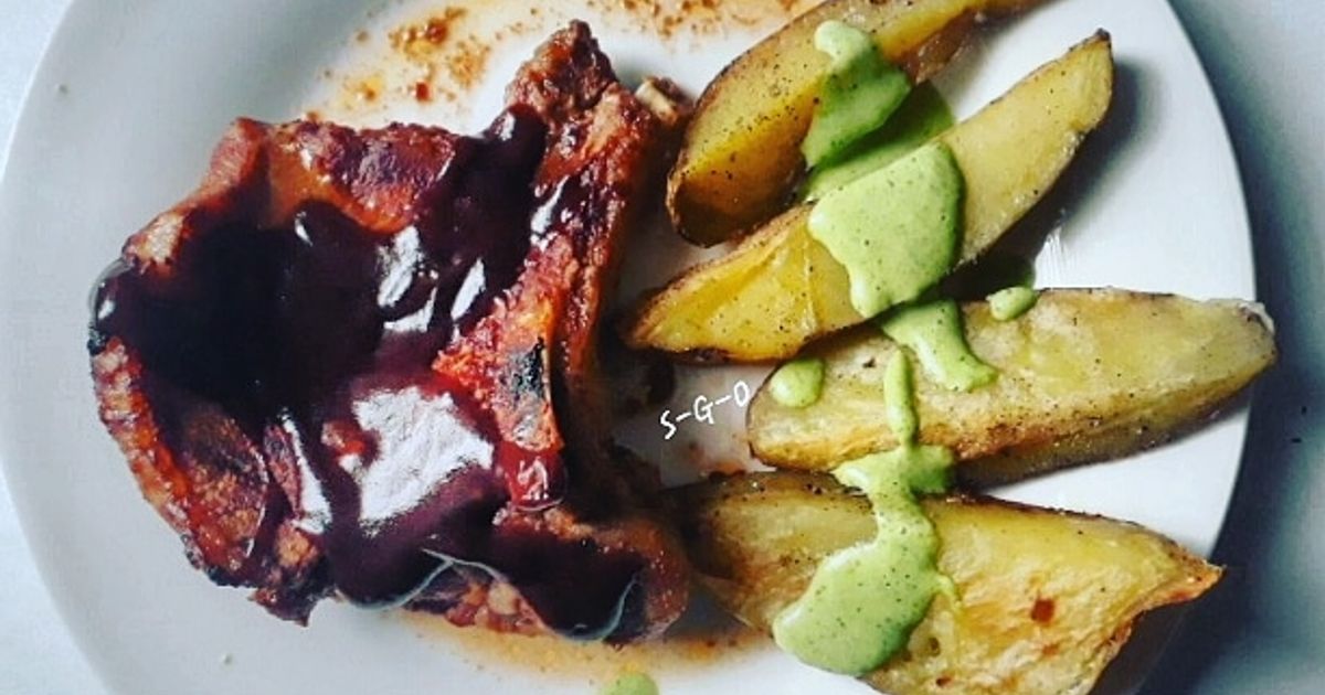 chuleta de cerdo al horno en salsa bbq - 6 recetas caseras- Cookpad