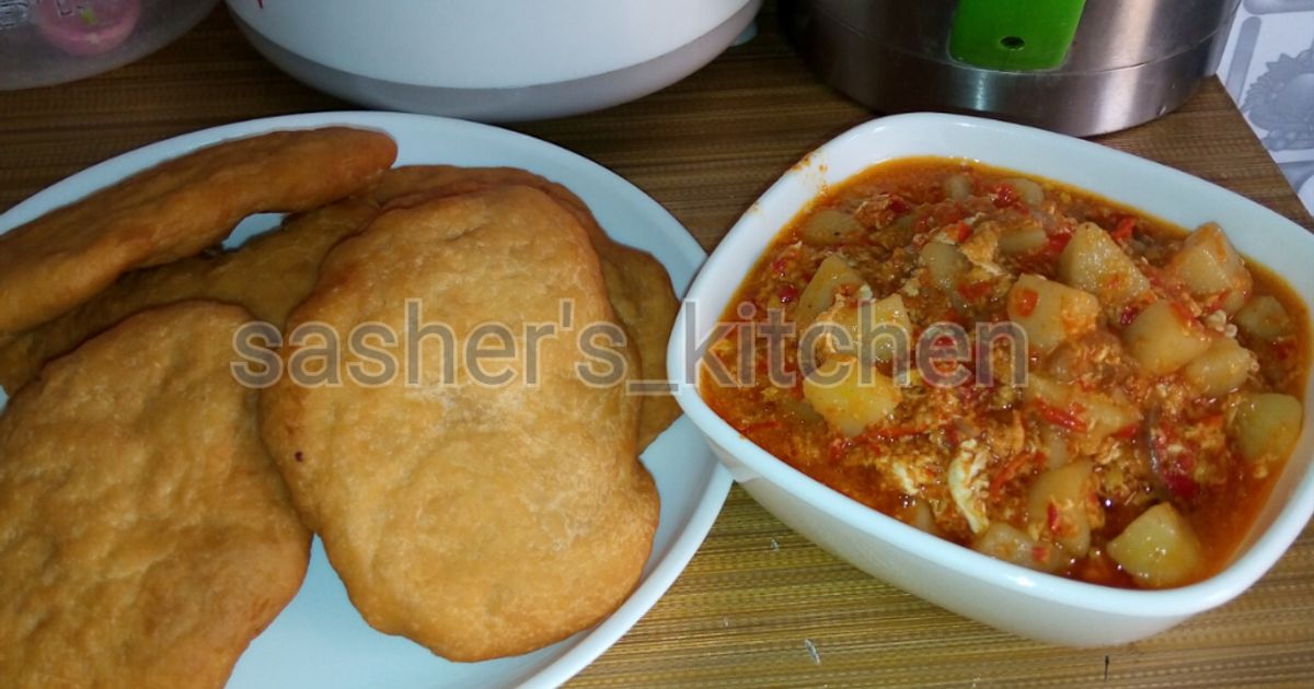 Fateera With Potato And Egg Source Recipe by Sasher's_confectionery