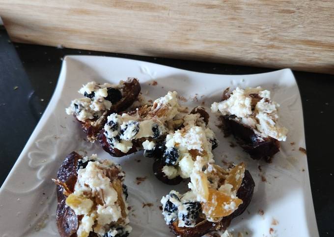 Semi Dry Fruit Filled Dates Recipe by Fakhra Rubab - Cookpad