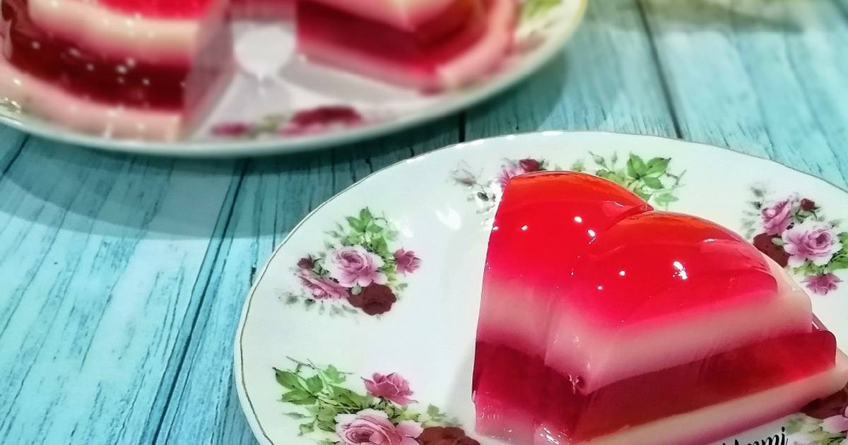 Resipi Agar-Agar Lapis Rose oleh Norashikin Rahmat - Cookpad