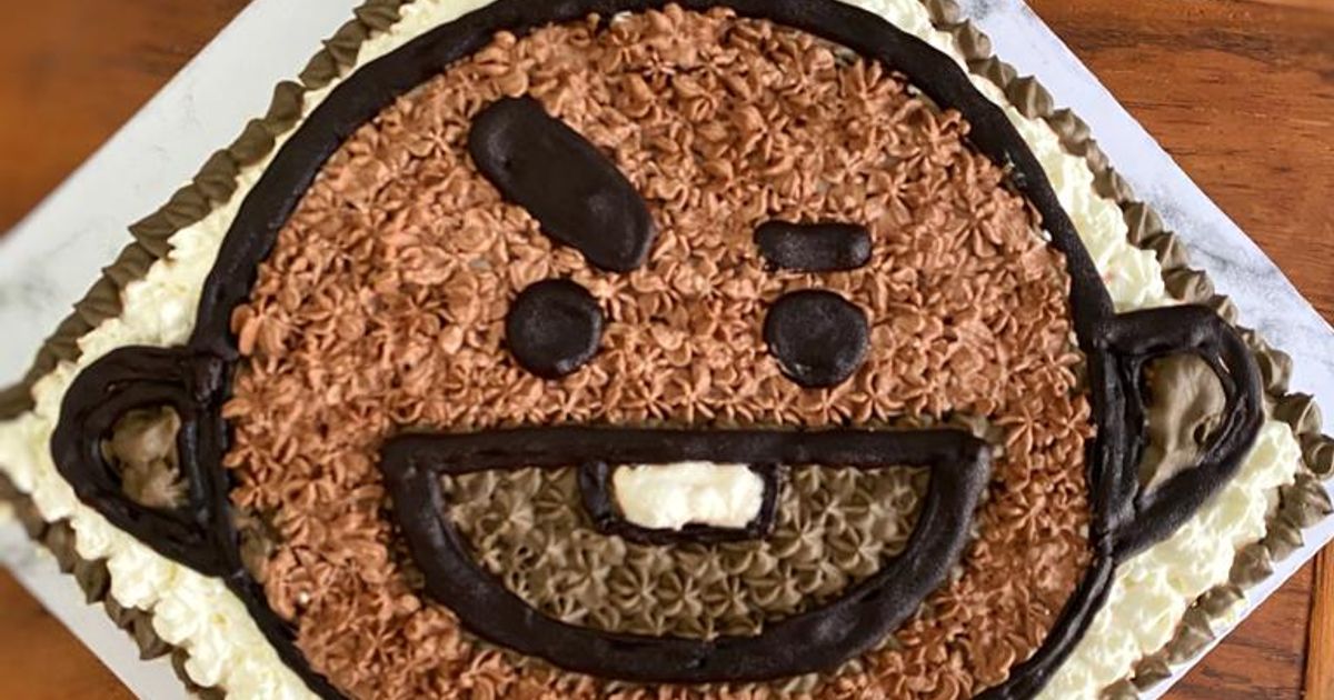 Resep Butter Cake 2 Telur Shooky Bt21 oleh Phie Kitchen - Cookpad