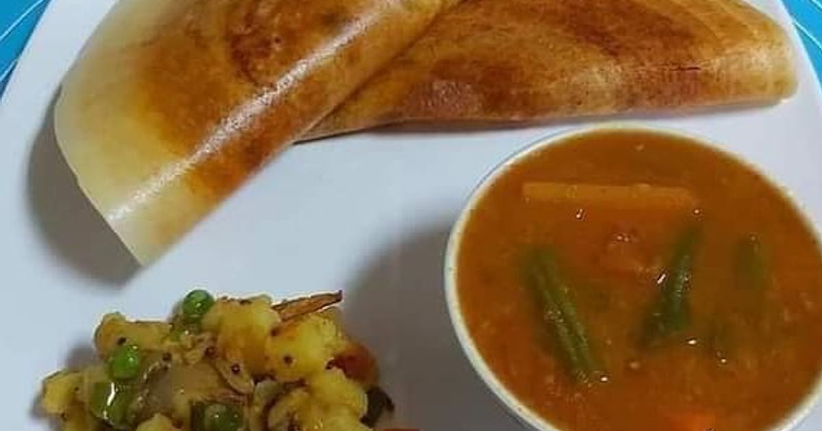 Masala Dosa With Sambhar Recipe by Shobhana Vora - Cookpad