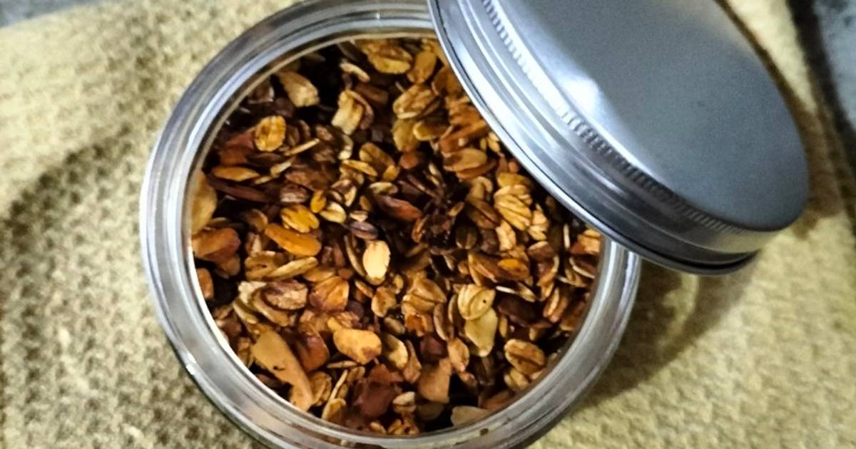 Resep Granola - tanpa oven oleh Ayya - Cookpad
